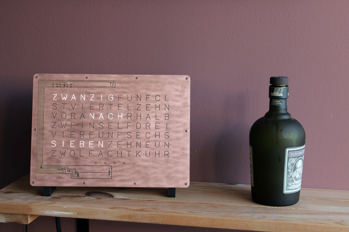 Wort Uhr deutsche Text Design LED-Buchstaben German version – WordClock ...